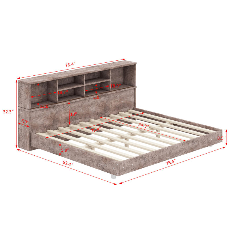 Millwood Pines Crislyn Bookcase Storage Bed | Wayfair